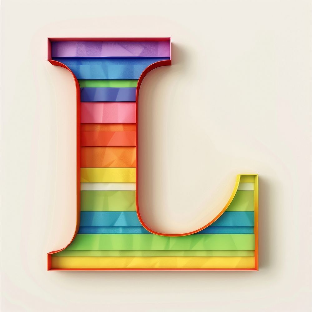 Rainbow alphabet L pattern font | Premium Photo Illustration - rawpixel