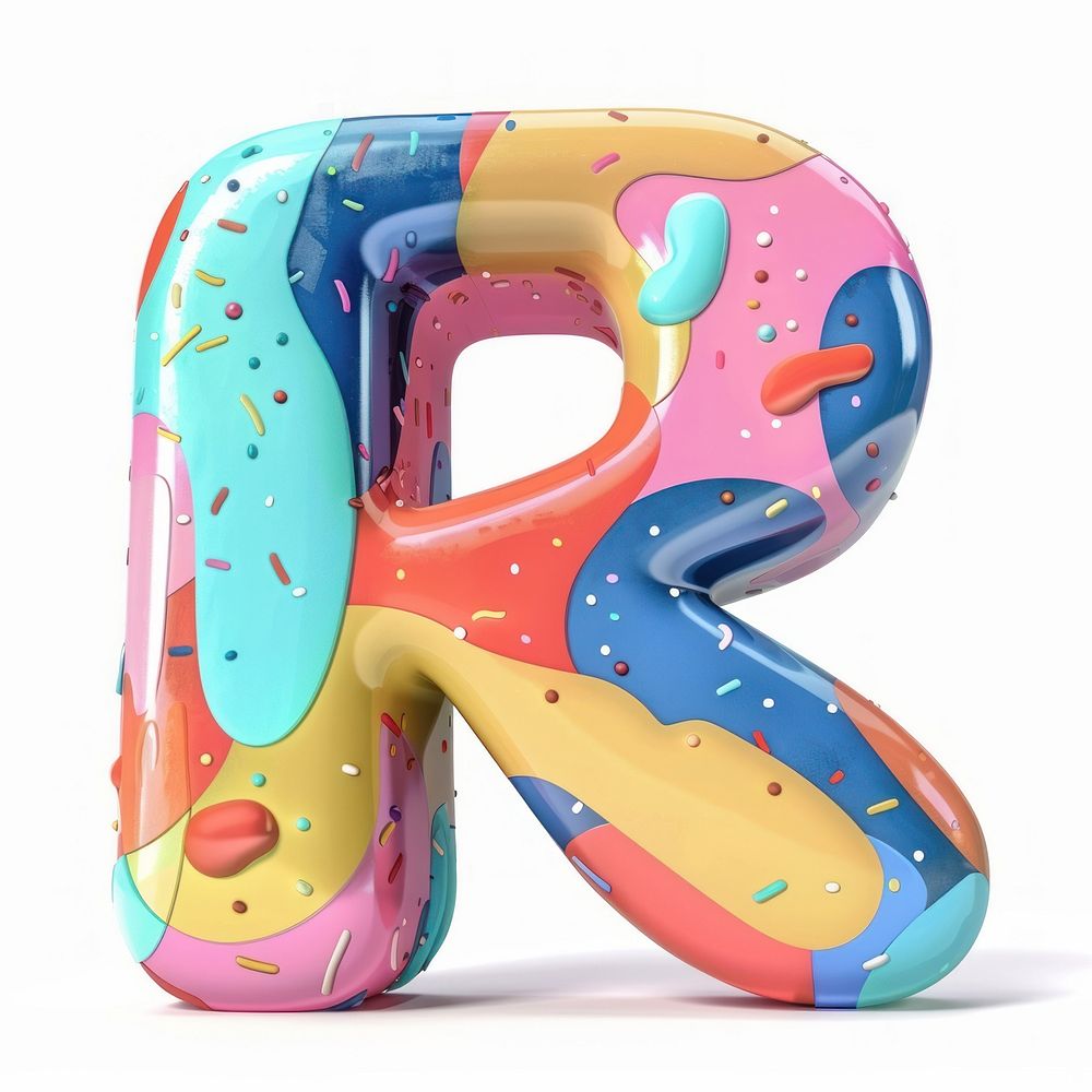 Alphabet cartoon white background confectionery. | Free Photo ...