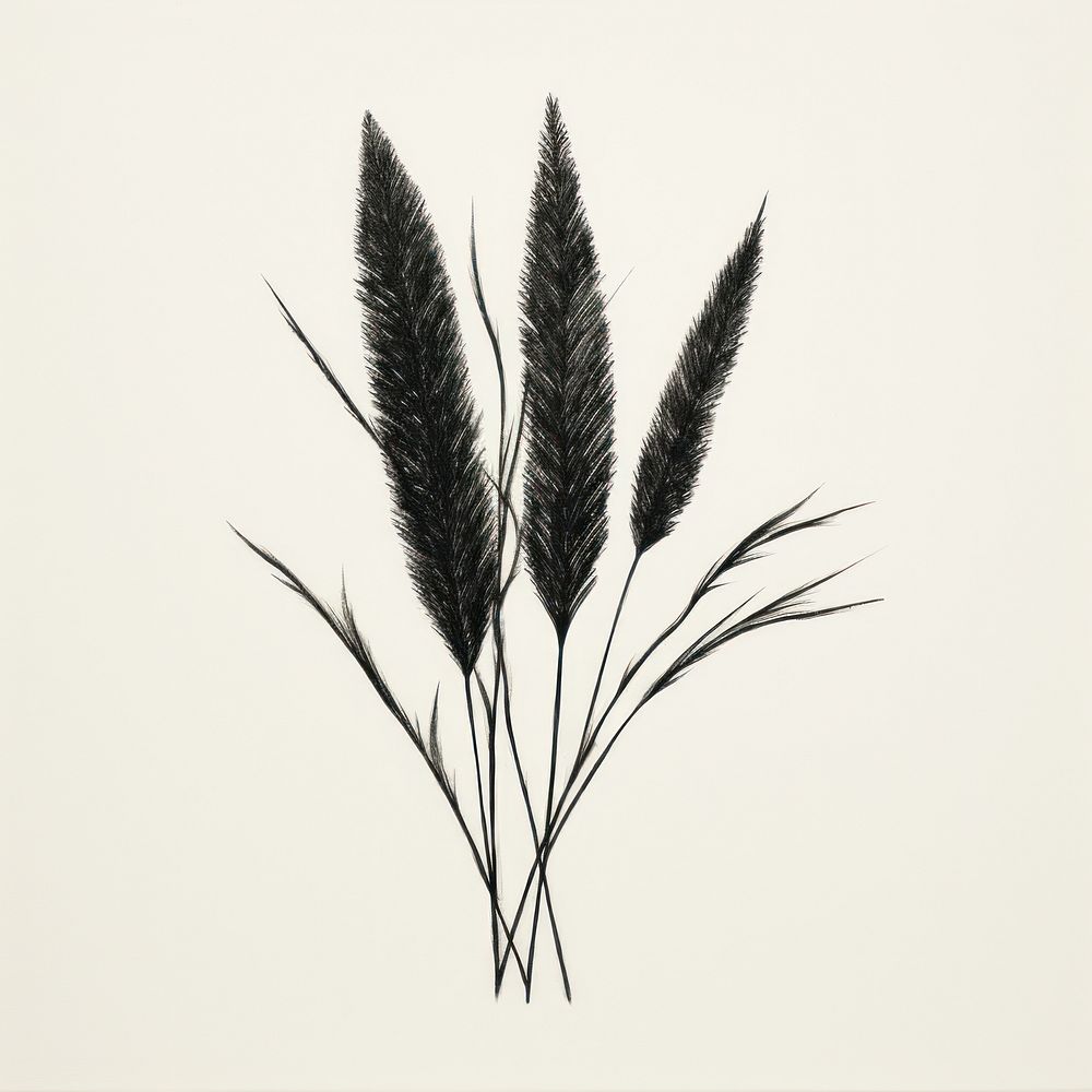 Silkscreen pampas nature plant grass. | Free Photo Illustration - rawpixel
