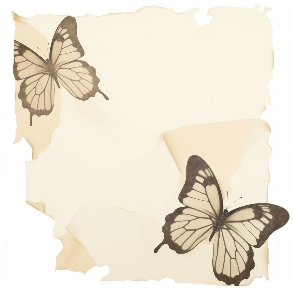 Butterfly ripped paper drawing animal | Free Photo - rawpixel