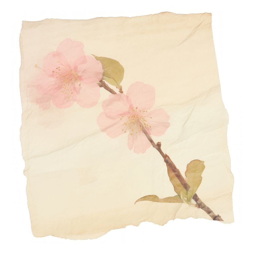 Cherry blossom ripped paper flower | Free Photo - rawpixel