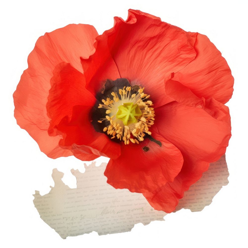 Poppy ripped paper flower petal | Premium Photo - rawpixel