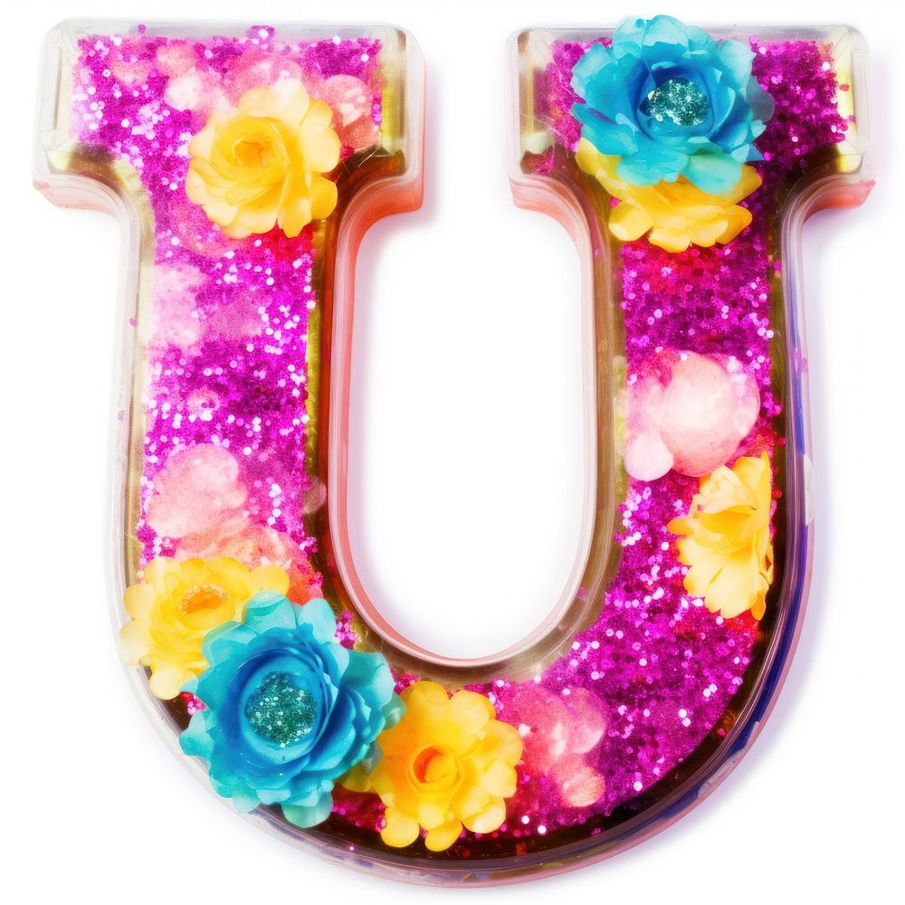 Glitter letter U text white | Free Photo - rawpixel