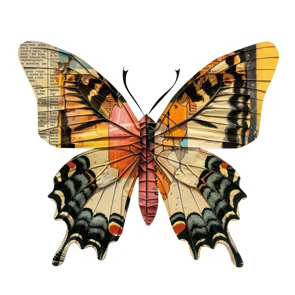 Butterfly shape collage cutouts insect | Free Photo Illustration - rawpixel