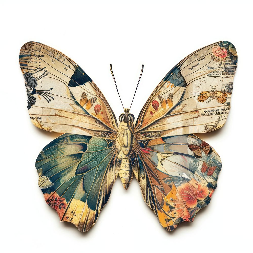 Butterfly shape collage cutouts insect | Premium Photo Illustration ...