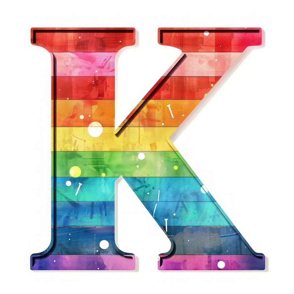 Rainbow alphabet K symbol font | Premium Photo Illustration - rawpixel