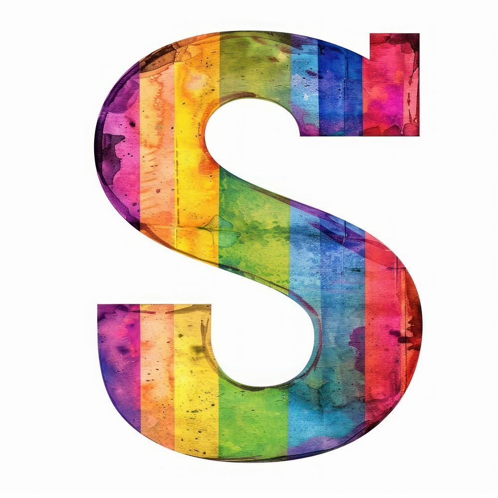 Rainbow alphabet S pattern number | Premium Photo Illustration - rawpixel