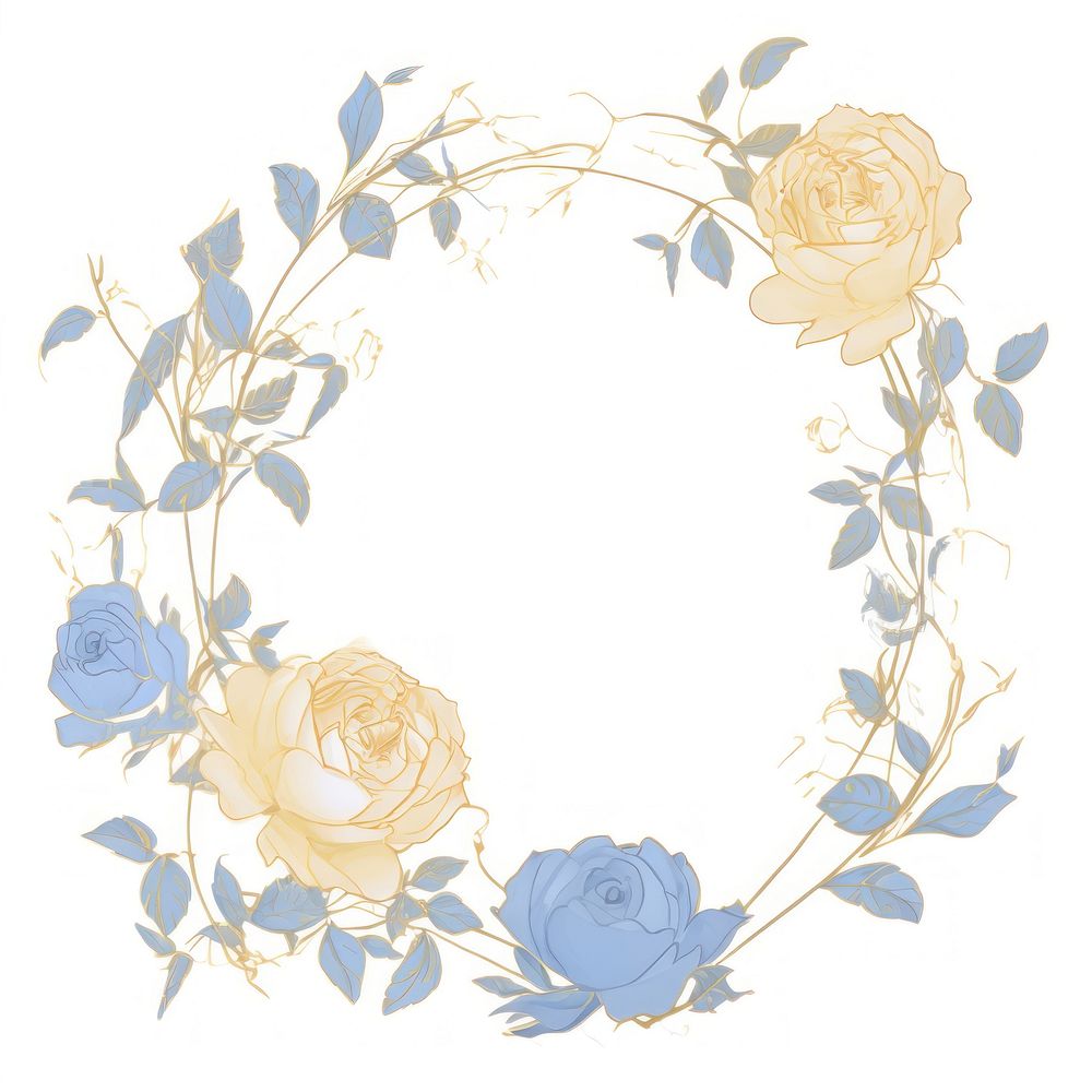 Roses circle frame pattern flower | Premium Photo Illustration - rawpixel
