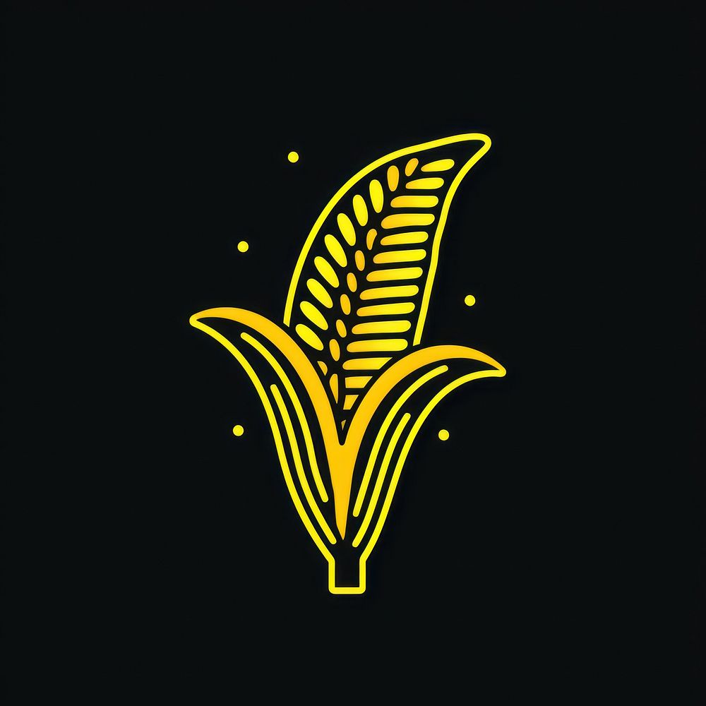 Corn icon yellow plant line. | Free Photo Illustration - rawpixel