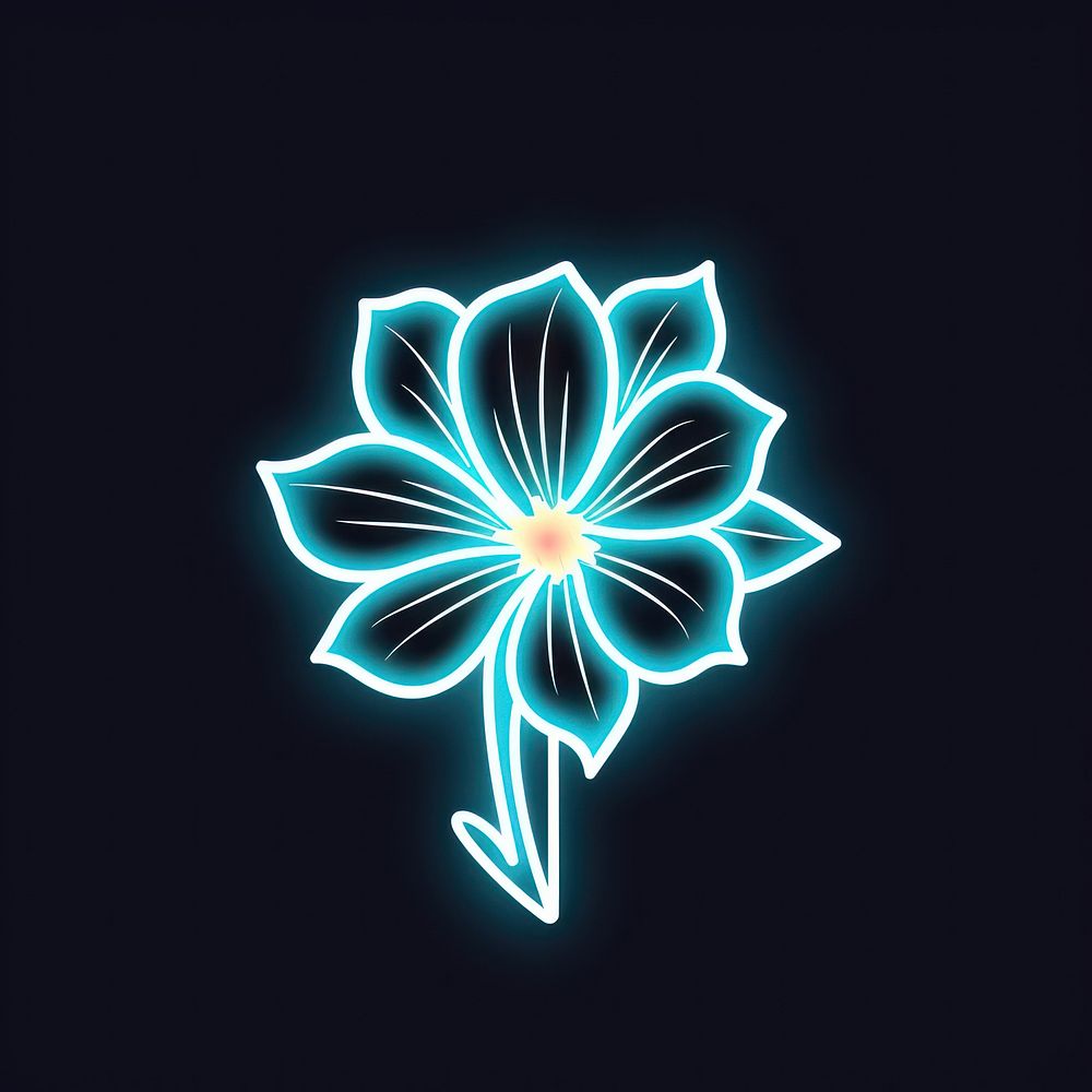 Daffodil icon neon light line. | Premium Photo Illustration - rawpixel