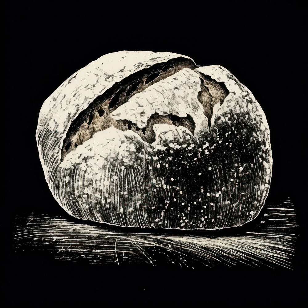 Silkscreen bread baking food monochrome | Premium Photo Illustration ...