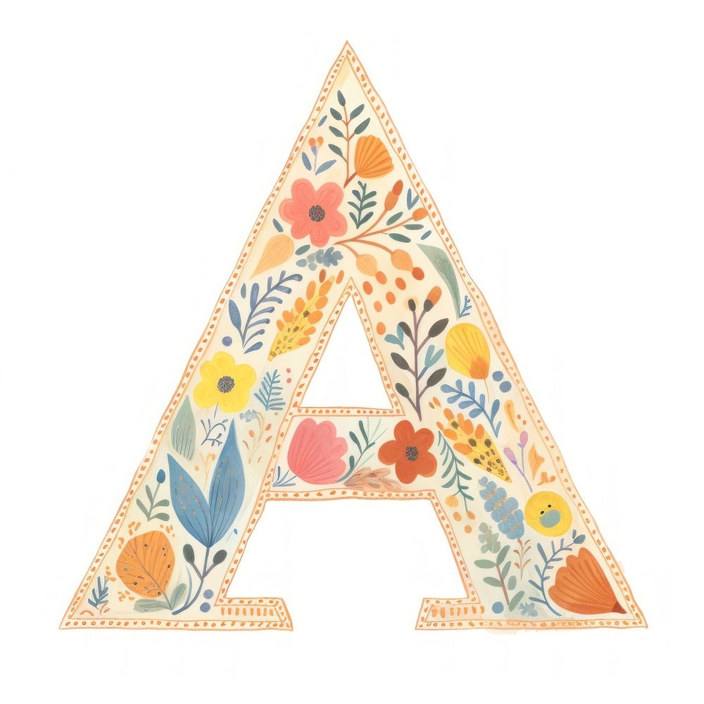 Alphabet A art pattern font. | Free Photo Illustration - rawpixel