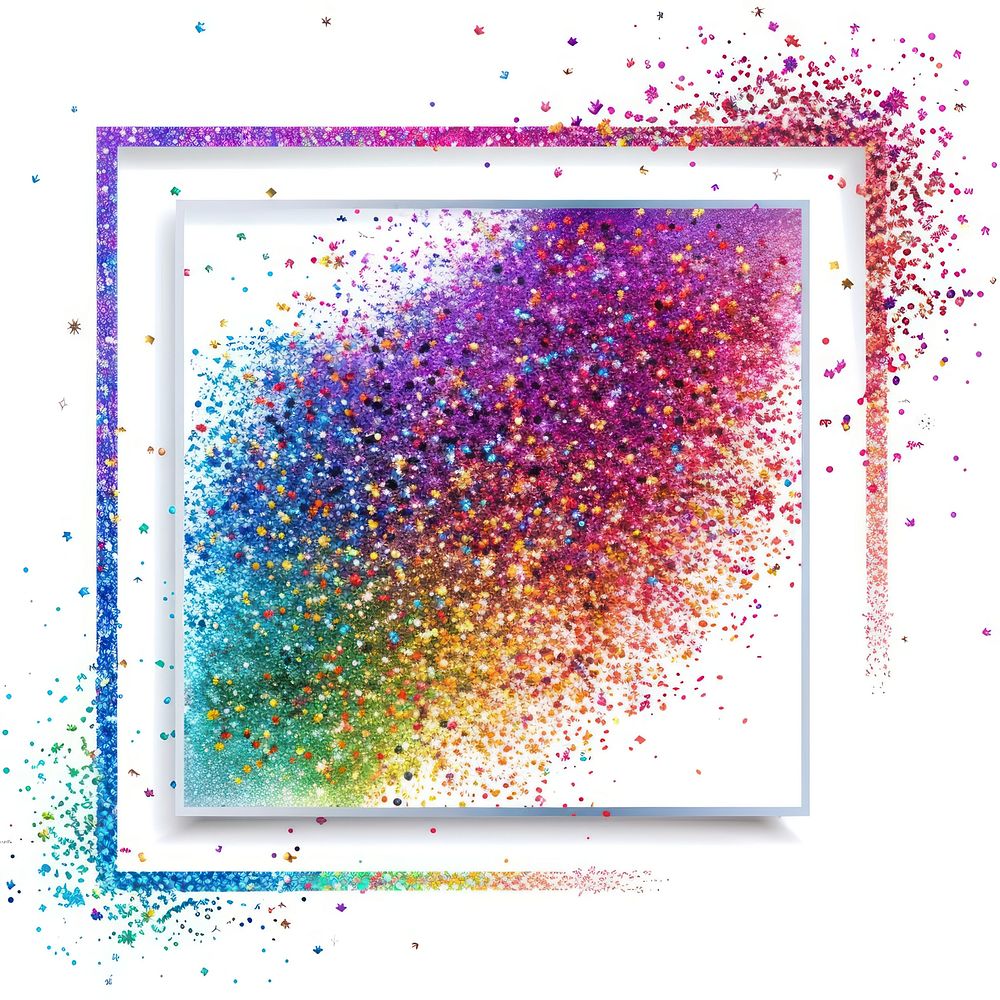 Frame glitter square shape confetti | Premium Photo Illustration - rawpixel