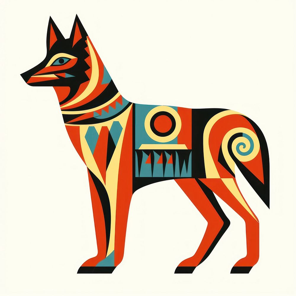 Vector wolf impressionism animal mammal | Free Photo Illustration ...