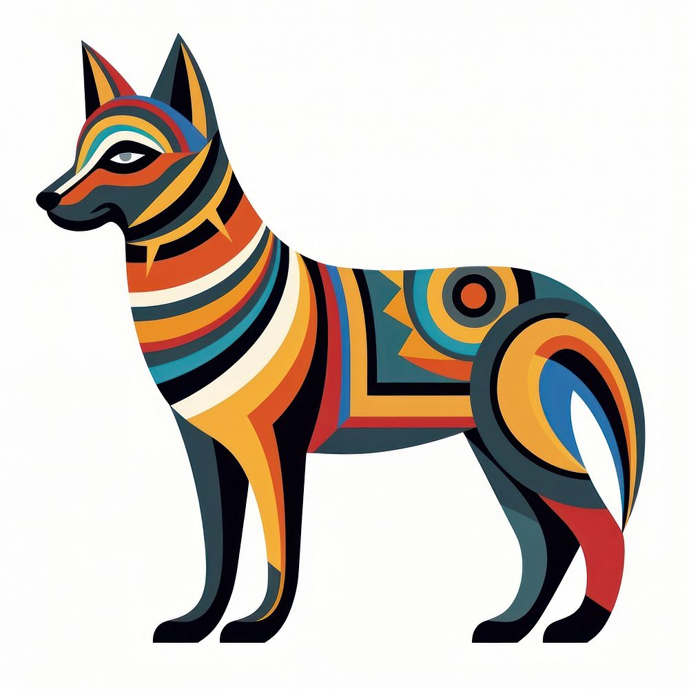 Vector wolf impressionism kangaroo wildlife | Free Photo Illustration ...