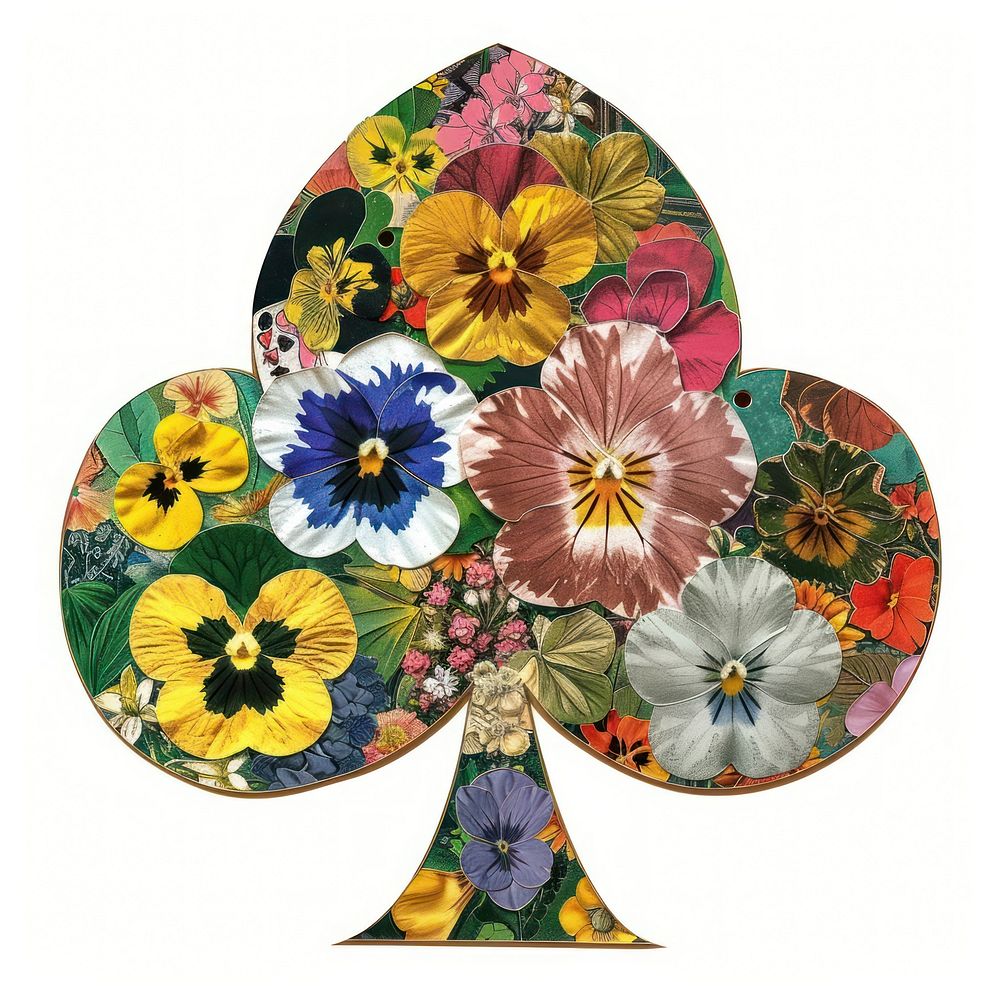 Flower Collage club shaped pattern | Free Photo Illustration - rawpixel