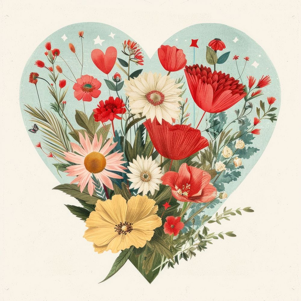 Flower Collage Playing card pattern | Free Photo Illustration - rawpixel