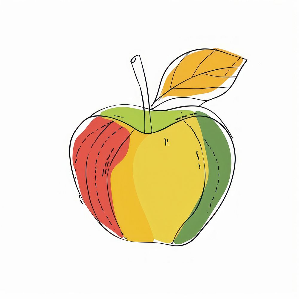 Minimalist symmetrical apple produce fruit | Free Photo Illustration ...