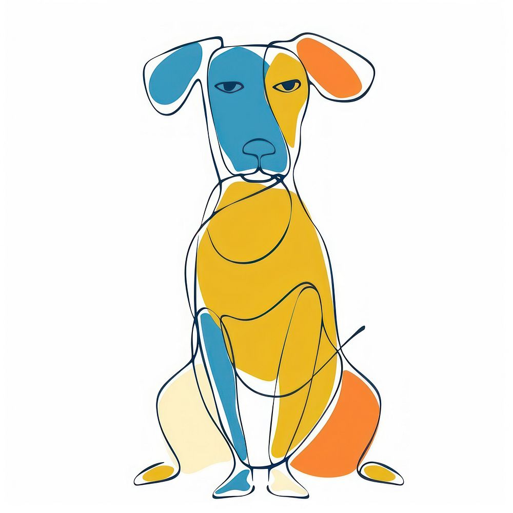 Minimalist symmetrical dog illustrated wildlife | Free Photo ...