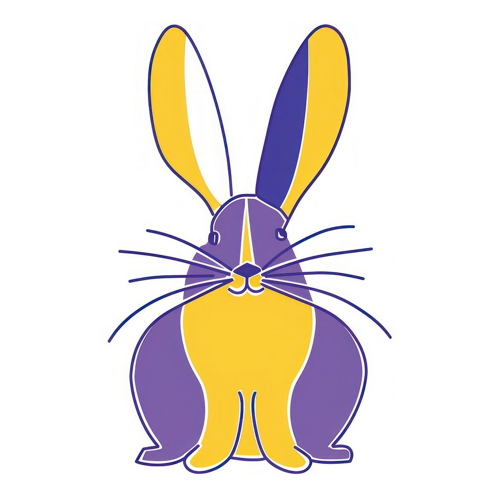 Minimalist symmetrical rabbit animal mammal | Free Photo Illustration ...