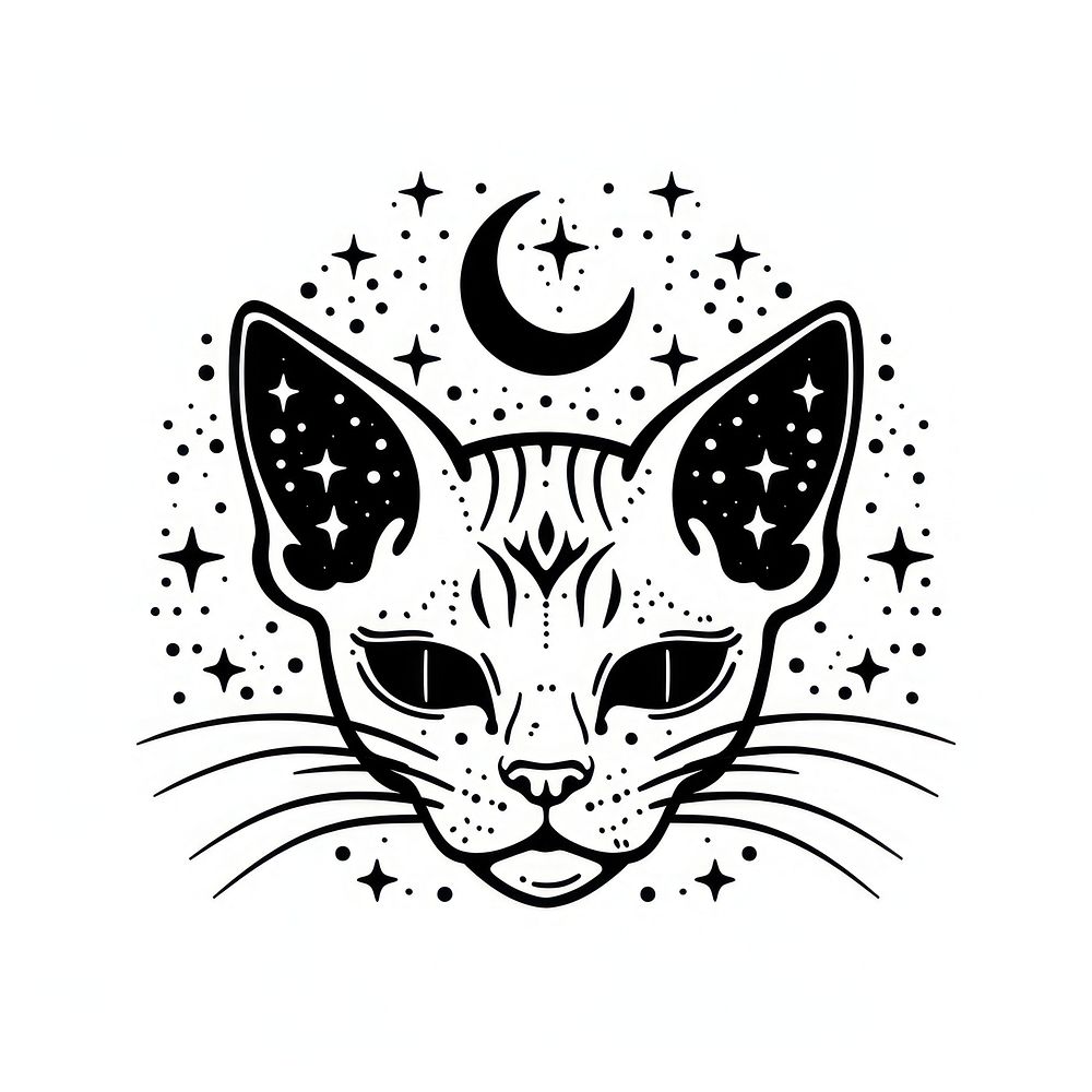 Surreal Aesthetic Cat Logo Art Free Photo Illustration Rawpixel