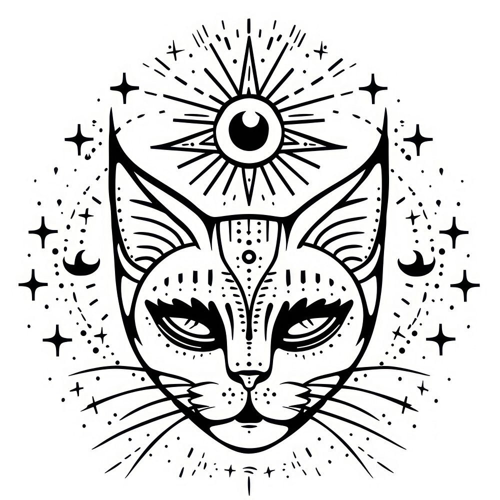 Surreal Aesthetic Cat Logo Art Free Photo Illustration Rawpixel