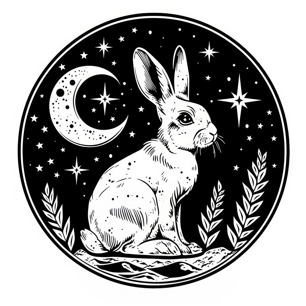 Surreal aesthetic Rabbit logo art | Free Photo Illustration - rawpixel
