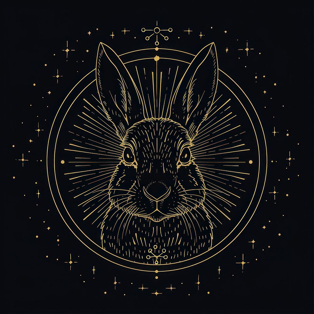 Surreal aesthetic rabbit logo chandelier | Free Photo Illustration ...