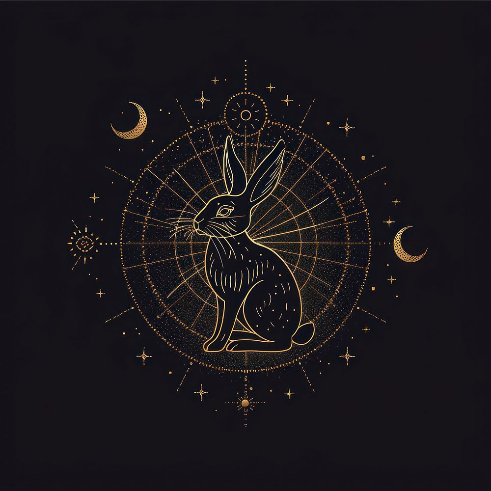 Surreal aesthetic rabbit logo art | Free Photo Illustration - rawpixel