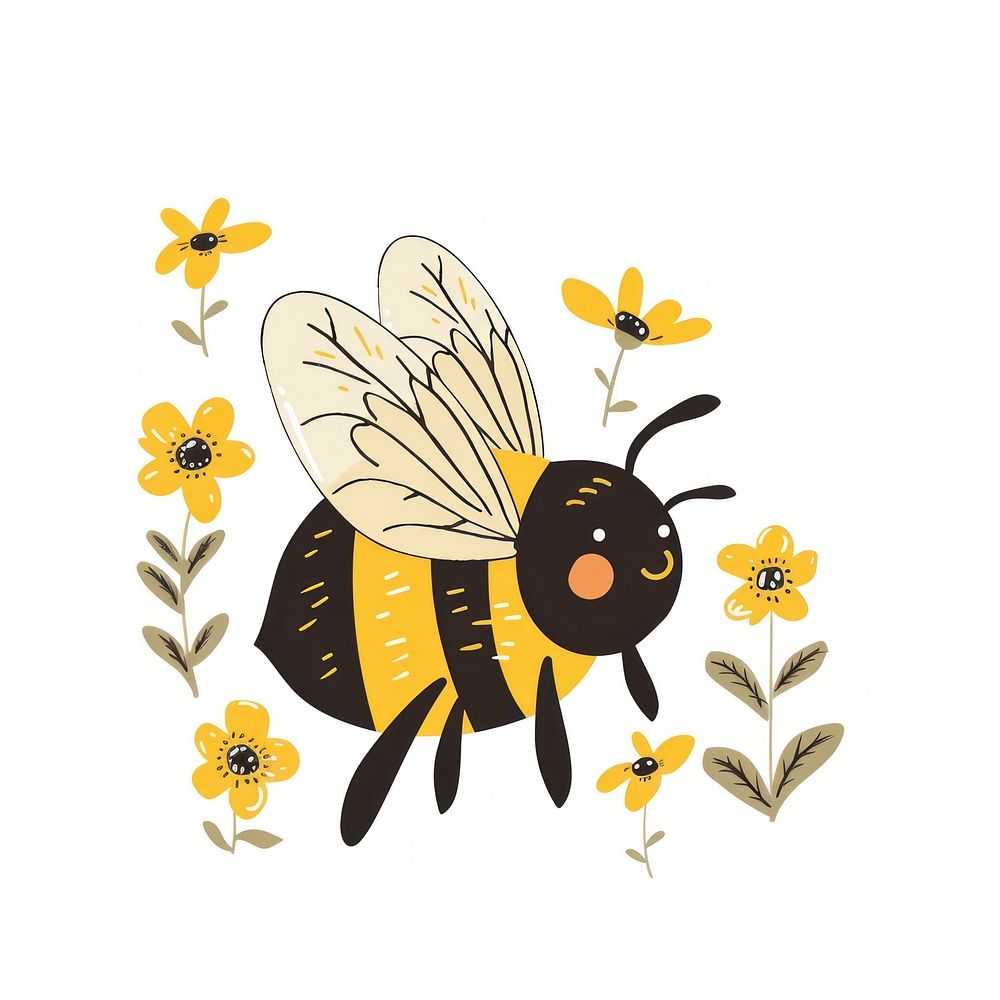 Boho bee illustration invertebrate bumblebee | Free Photo Illustration ...