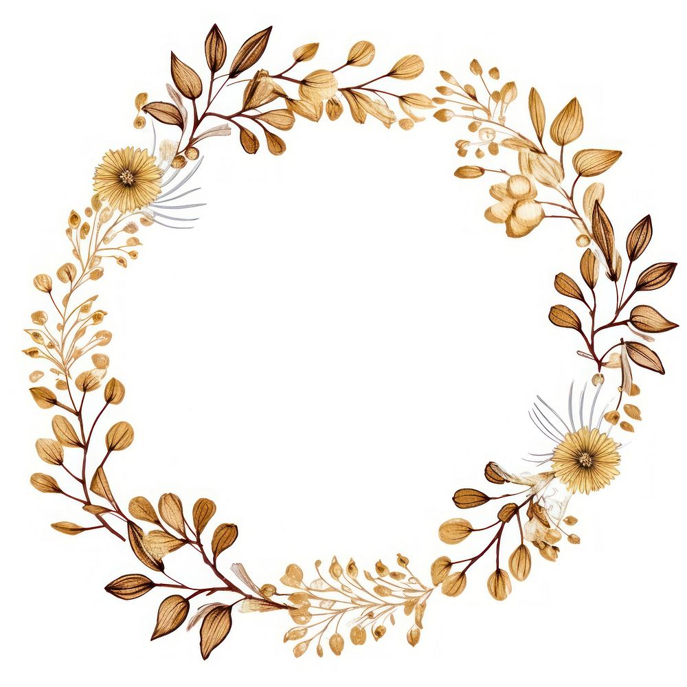 Gold flower frame chandelier graphics | Free Photo Illustration - rawpixel