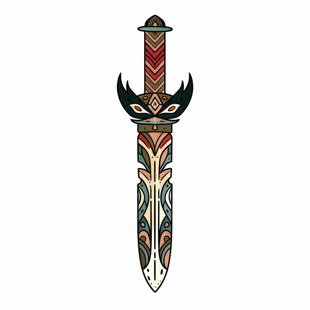 Boho aesthetic dagger logo weapon | Free Photo Illustration - rawpixel