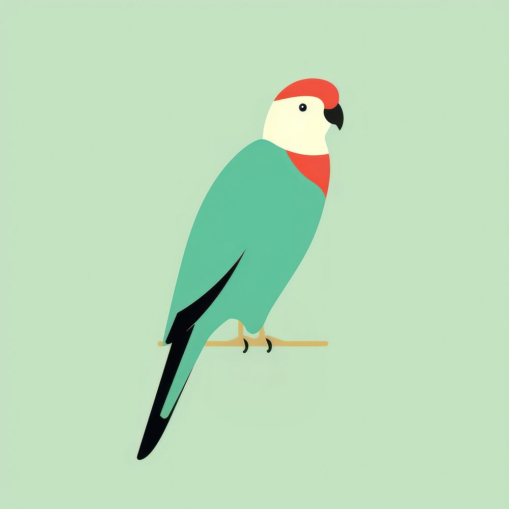 Illustration simple parrot parakeet animal | Free Photo Illustration ...