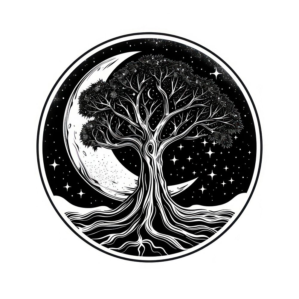 Surreal aesthetic tree logo art | Free Photo Illustration - rawpixel