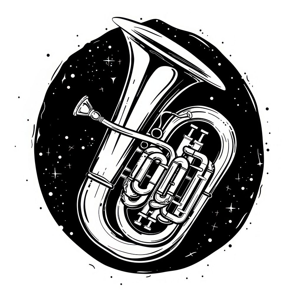 Surreal aesthetic tuba logo euphonium | Free Photo Illustration - rawpixel