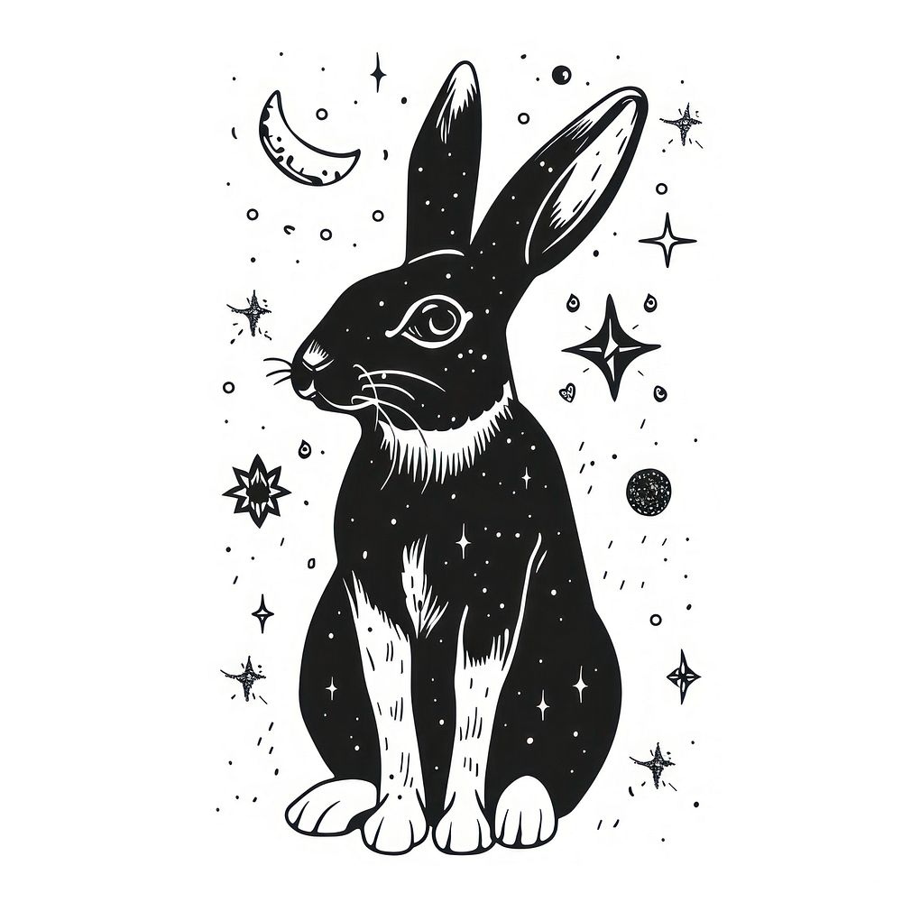 Surreal aesthetic rabbit logo art | Free Photo Illustration - rawpixel