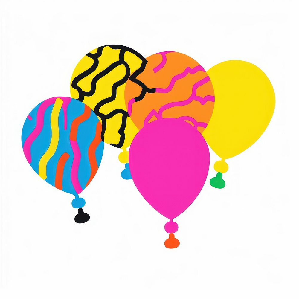 A vector graphic of balloons. | Free Photo Illustration - rawpixel