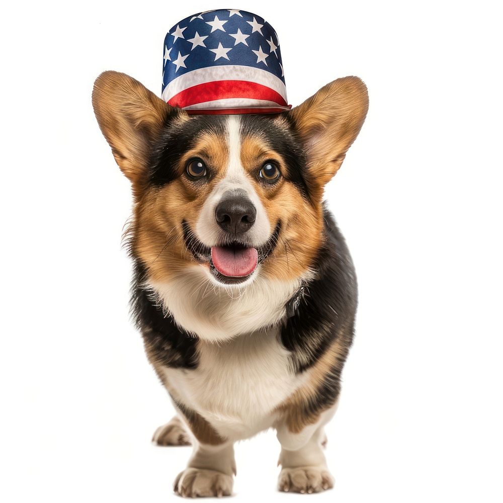 Corgi wearing american hat clothing | Free Photo - rawpixel