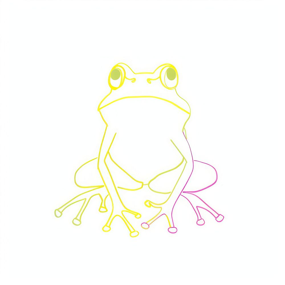Minimalist symmetrical cute frog amphibian | Free Photo Illustration ...