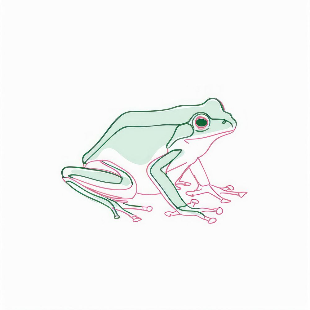 Minimalist symmetrical cute frog illustrated | Free Photo Illustration ...
