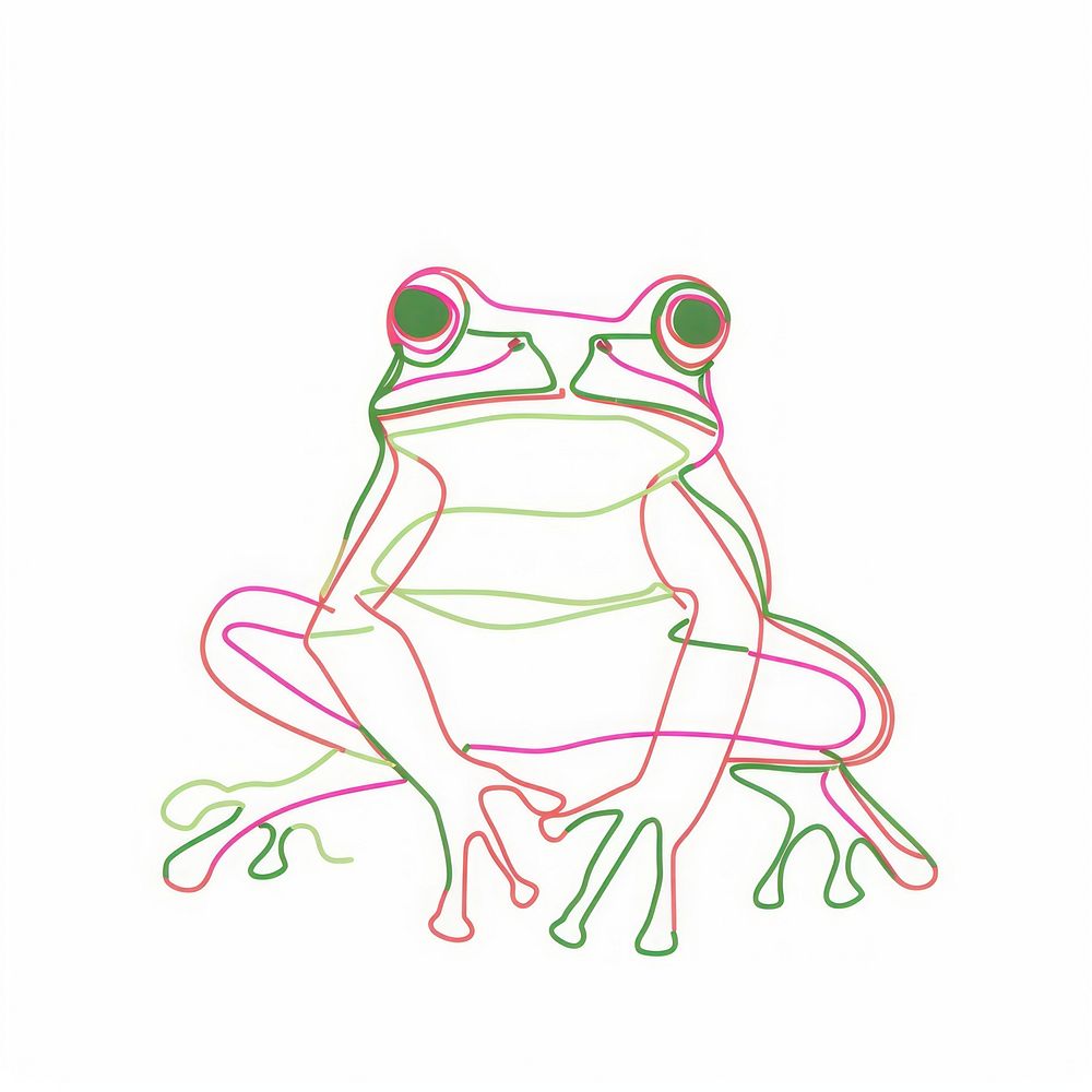 Minimalist symmetrical cute frog illustrated | Free Photo Illustration ...