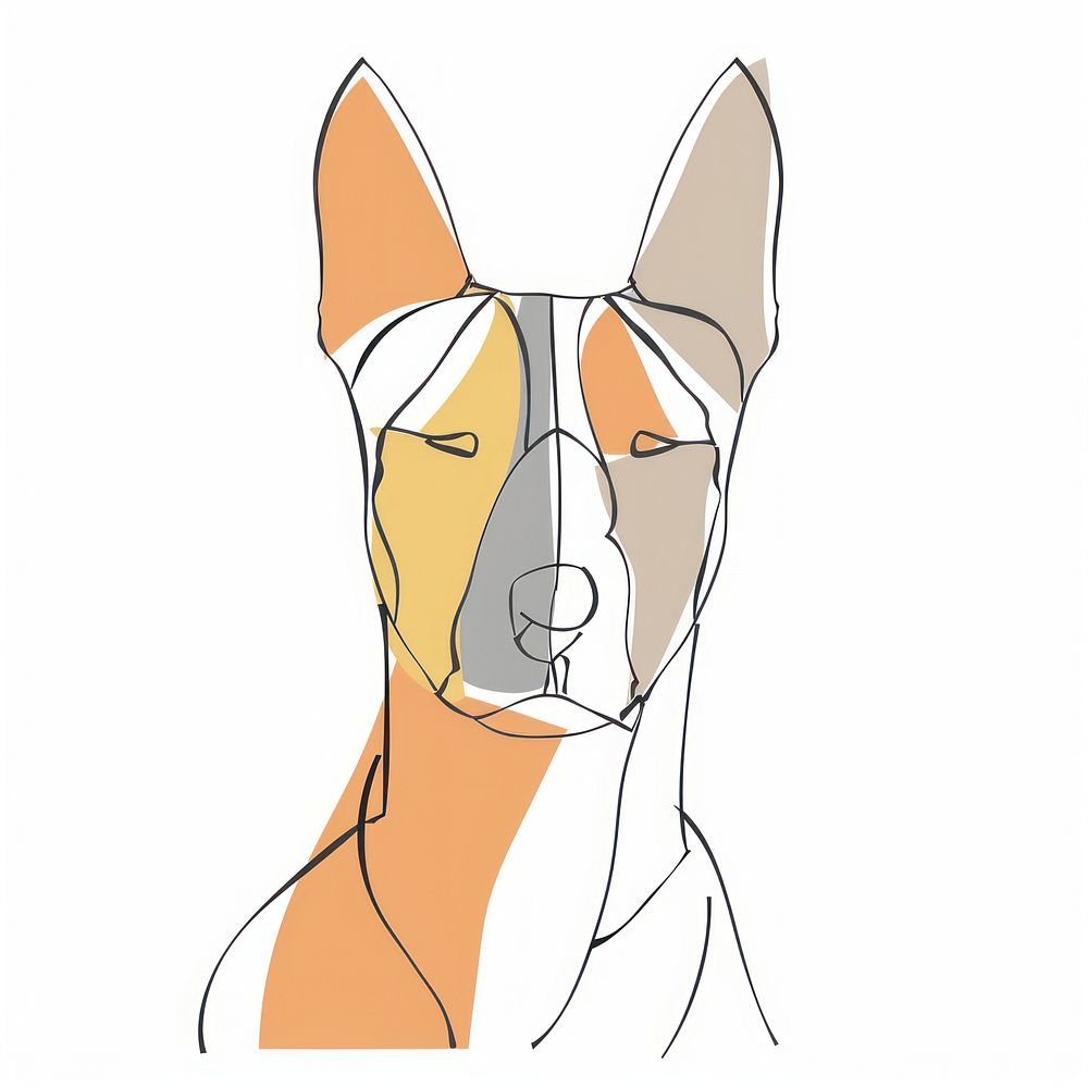 Minimalist symmetrical dog art illustrated | Free Photo Illustration ...