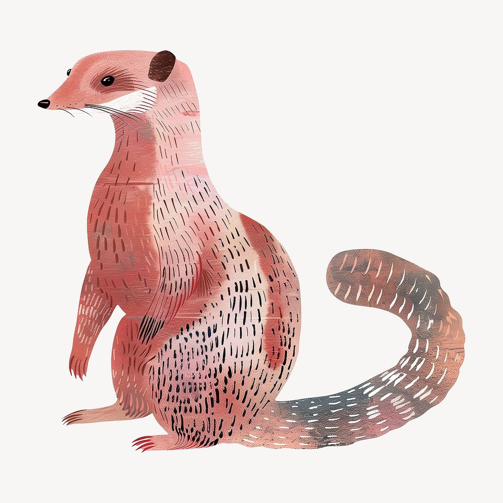 Cute mongoose, wild animal digital | Free Photo Illustration - rawpixel