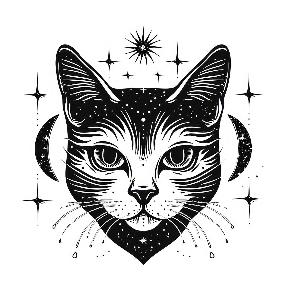 Surreal Aesthetic Cat Logo Art Free Photo Illustration Rawpixel