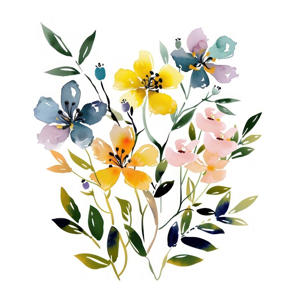 Cute floral art graphics pattern | Free Photo Illustration - rawpixel