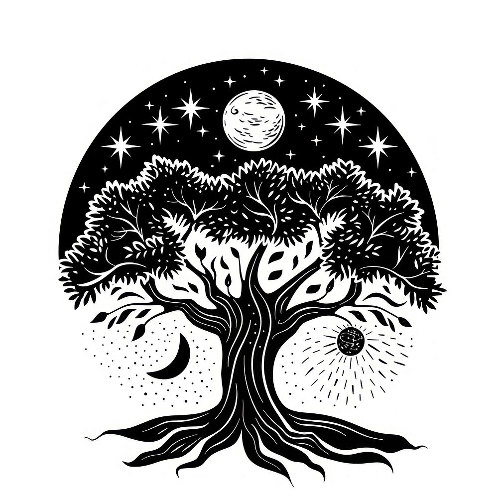 Surreal aesthetic tree logo art | Free Photo Illustration - rawpixel