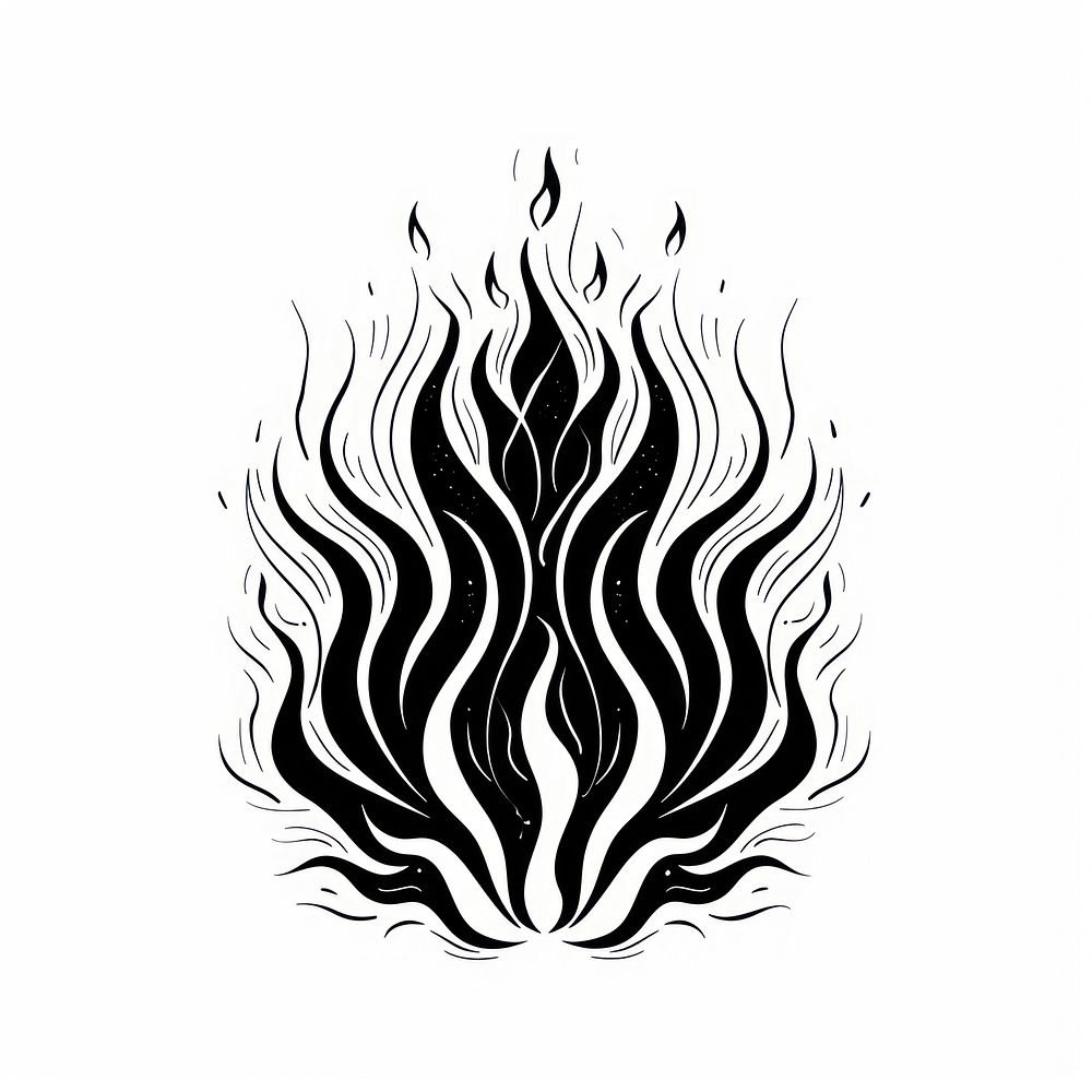 Surreal aesthetic fire logo stencil | Free Photo Illustration - rawpixel