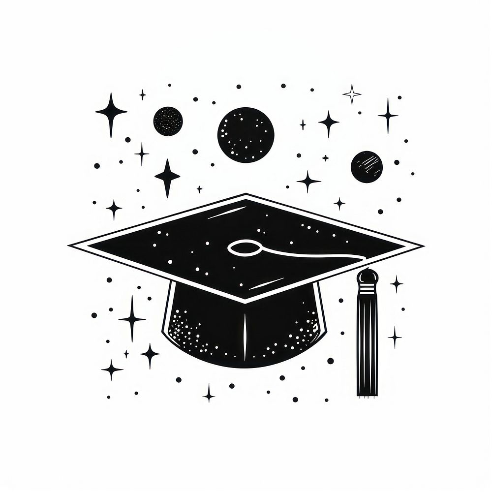 Surreal aesthetic graduation hat logo | Free Photo Illustration - rawpixel