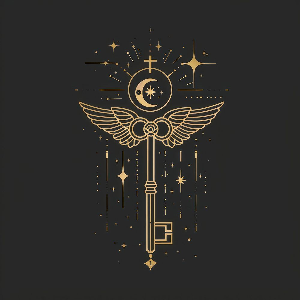 Surreal aesthetic key logo symbol | Free Photo Illustration - rawpixel