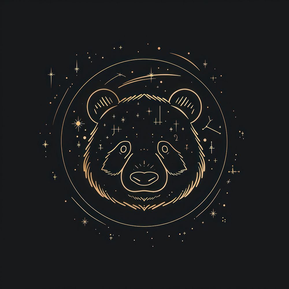 Surreal aesthetic Panda logo calligraphy | Free Photo Illustration ...